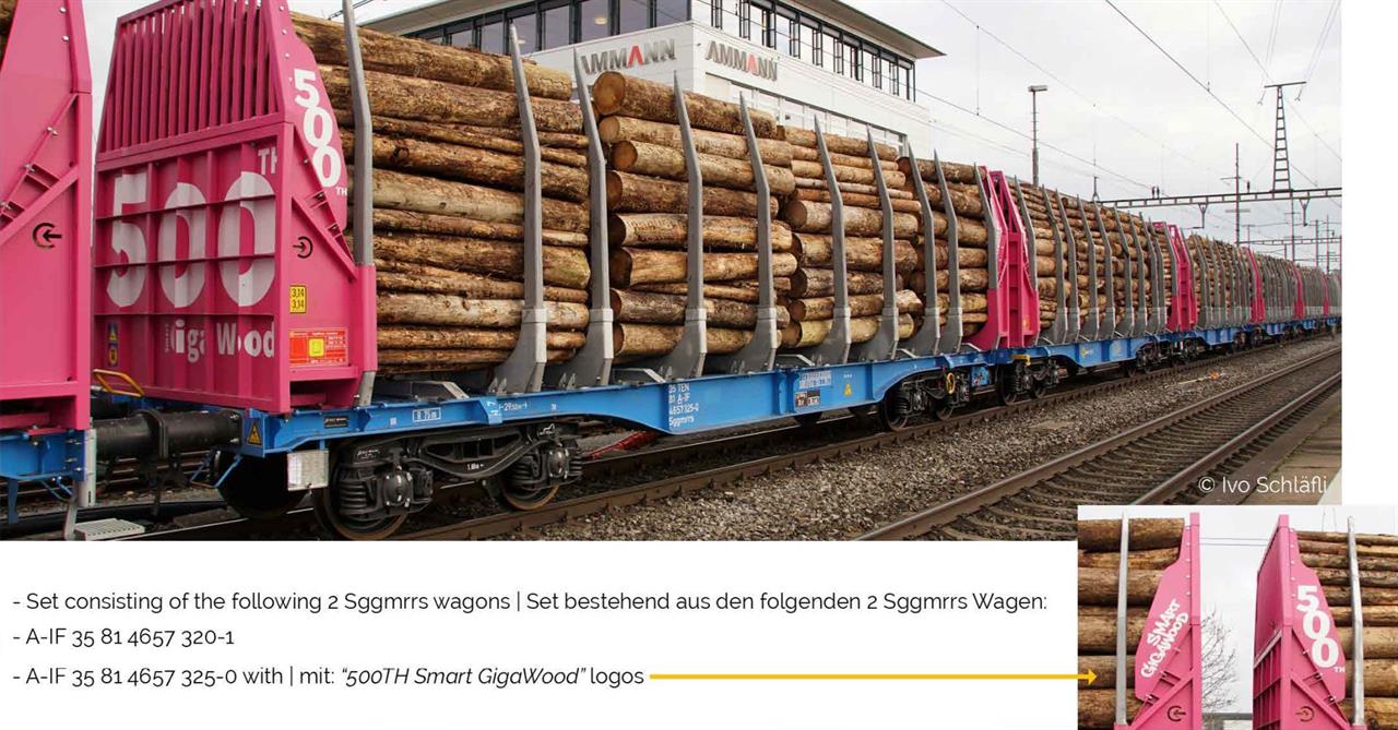 Aare Valley Models N Innofreight GigaWood-Wagenset Sggmrrs, Ep. VI, 2 ...